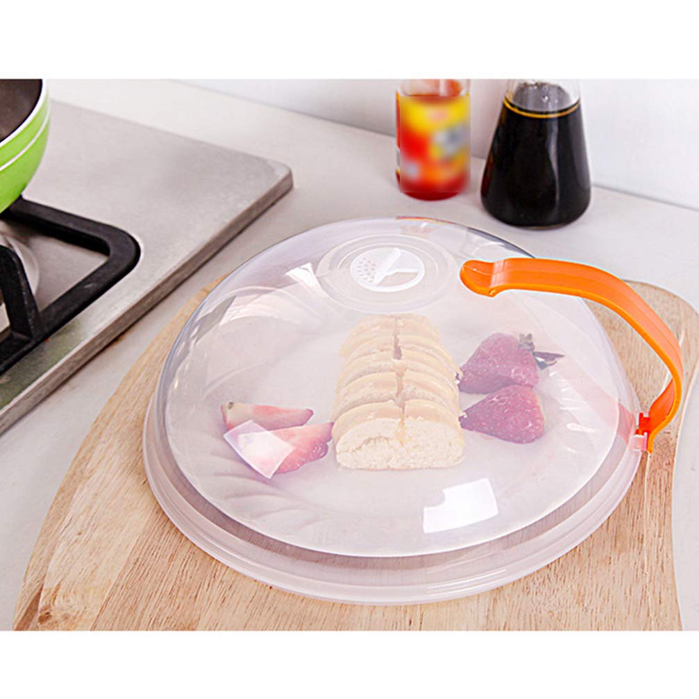 DOITOOL Microwave Splatter Cover Microwave Cover for Food Microwave Plate Cover Microwave Splatter Guard Anti-Splatter with Steam Vents (Random Color Handle)