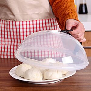 DOITOOL Microwave Splatter Cover Microwave Cover for Food Microwave Plate Cover Microwave Splatter Guard Anti-Splatter with Steam Vents (Random Color Handle)