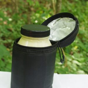 Masun Mason jar Cooler Insulated sleeve for Wide and Regular mouth Quart mason jars (Black 1 pack)