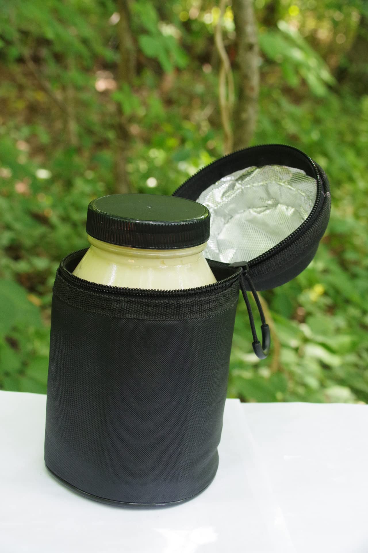 Masun Mason jar Cooler Insulated sleeve for Wide and Regular mouth Quart mason jars (Black 1 pack)