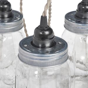 Wide Mouth Mason Jar Lids with Pre drilled Light Socket and Heat Relief Holes - 6pk DIY Jar Chandelier/Pendant/Vanity Lighting by Industrial Rewind