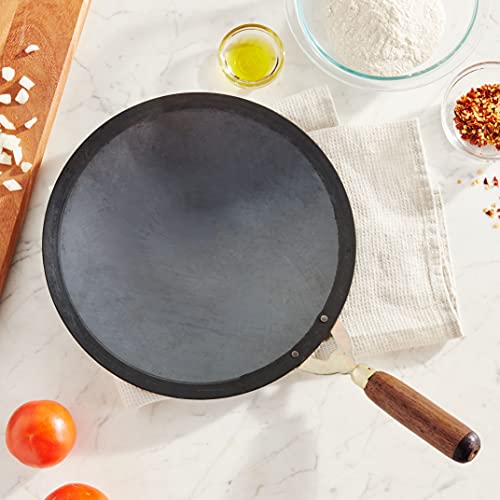 Noor 12-Inch Concave Iron Tawa Griddle