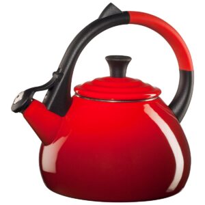 le creuset enamel on steel oolong tea kettle, 1.6 qt., cerise