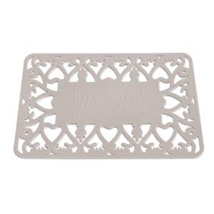 silicone trivet hot pad 9"x13" (beige)