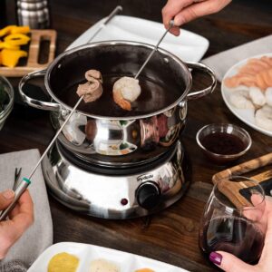 Trudeau Alto 3-in-1 Electric Fondue Set, 81 Ounce, Silver