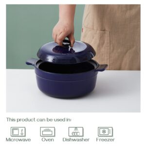 DOWAN Ceramic Casserole, 9 inch Casserole Cookware Oven Safe