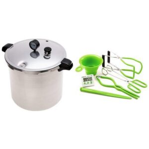 presto 01781 23-quart pressure canner and cooker and presto 09995 7 function canning kit bundle