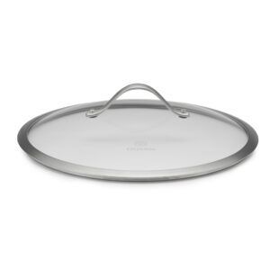 calphalon contemporary hard-anodized aluminum nonstick cookware, lid, 12-inch, glass