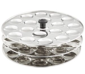 tabakh mis-103 3-rack stainless steel mini idli stand small