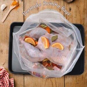 Turkey Brine Bags, 26"×22", 2 Pack, Holds up 35lbs, Thicker Brining Bags with Double Zip Lock & 2 Cotton Strings , Extra Large Brine Bag Fits for Turkey, Chicken, Beef, Fish, Lamb, Pork