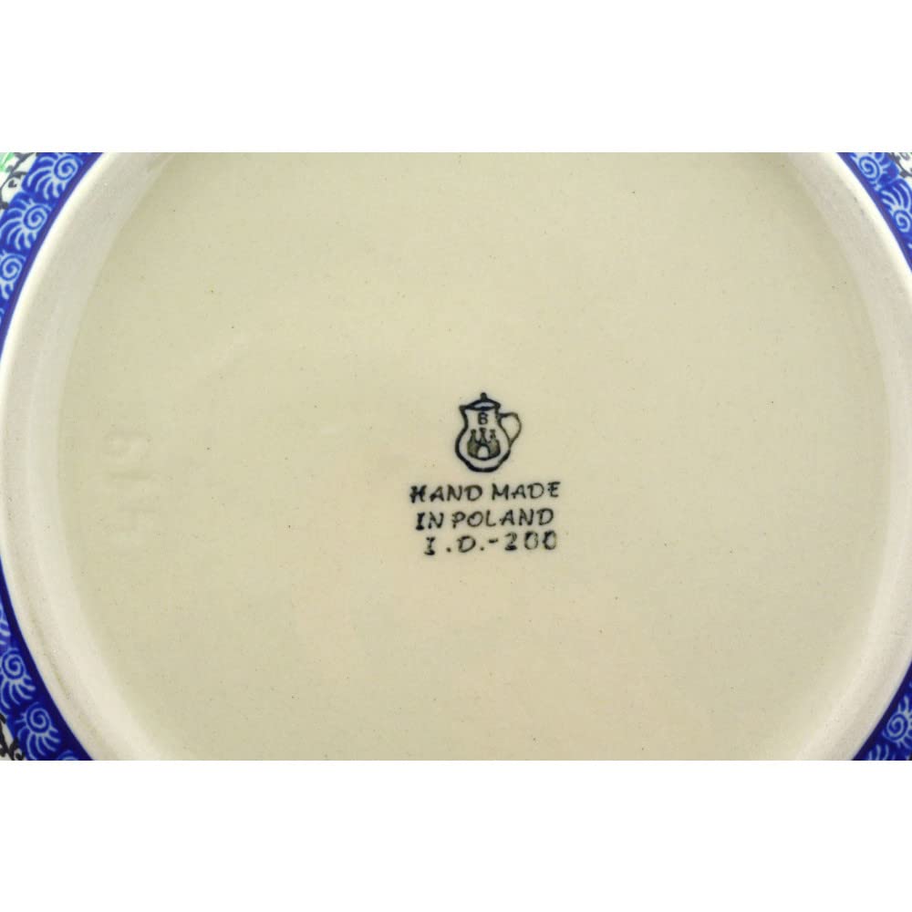 Polish Pottery Baker - Round with Handles - 8" - Maraschino