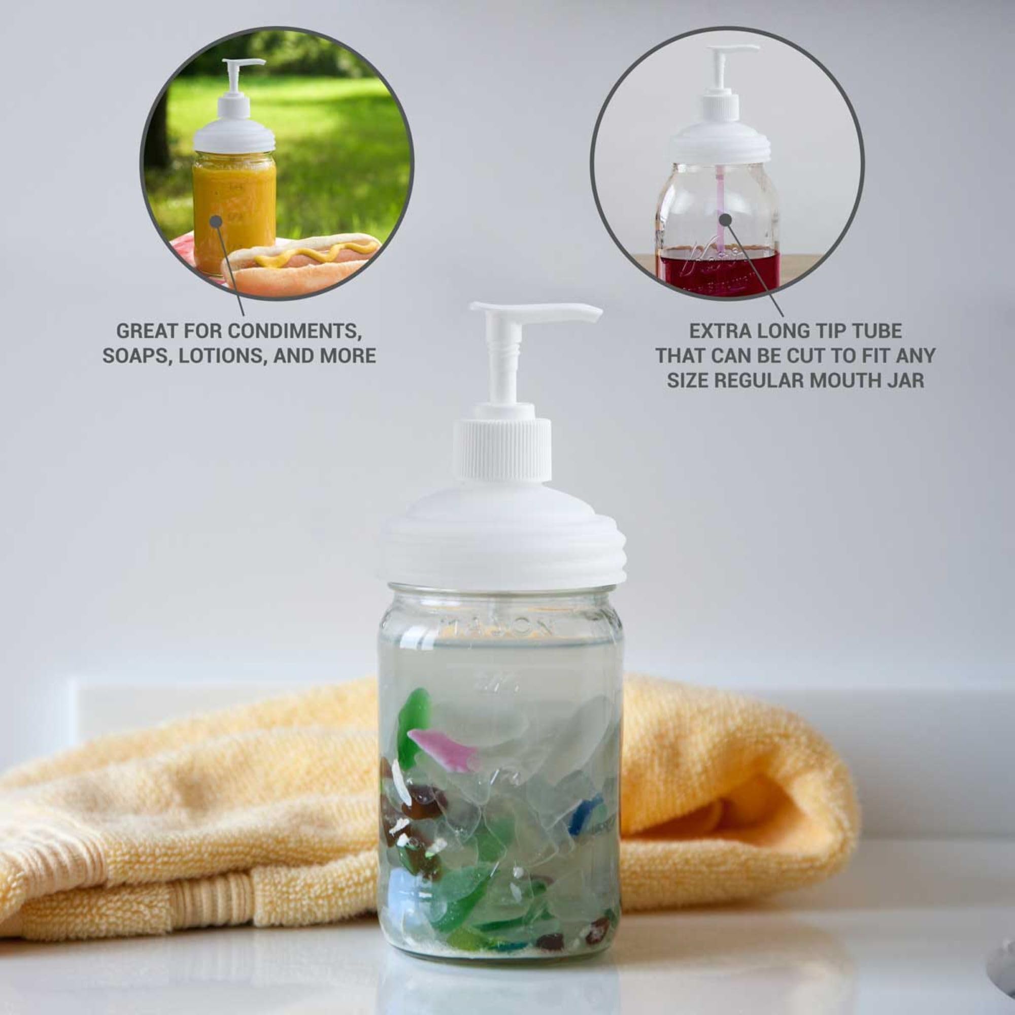 reCAP Mason Jar Sprayer and Pump Cap | Regular Mouth | Black | Made in the USA | Leak-proof | Freezer-proof