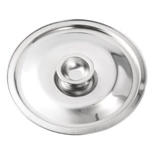 doitool stainless steel cover bowl- 6.3in small universal lid for pots- reusable mini pan lid bowl covers with handle for pot and pans