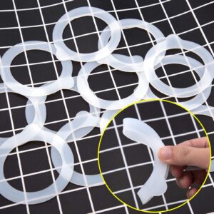 LUTER 12Pcs Silicone Jar Gaskets Replacement, Leak Proof Silicone Gasket Airtight Seals Rings for Mason Jar Lid, Regular Wide Mouth Glass Jars (White)