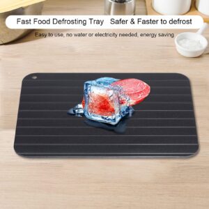 Defrosting Tray for Frozen Meat, 9.06x6.5x0.08inch Metal Aluminum Fast Safe Food Meat Defrosting Thawing Tray Plate