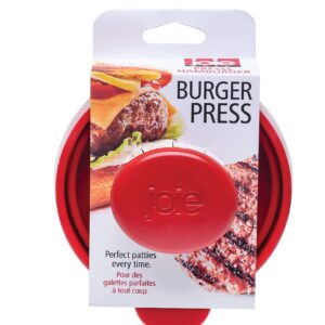 MSC International Joie Burger Press and Patty Maker, LFGB Approved and BPA Free, One Size, Red