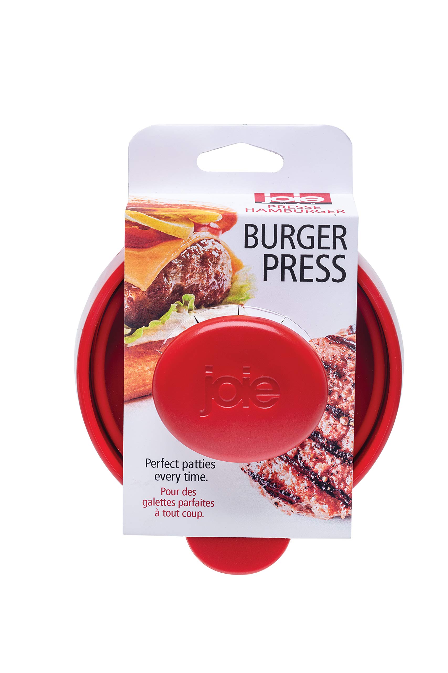 MSC International Joie Burger Press and Patty Maker, LFGB Approved and BPA Free, One Size, Red