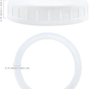 Cornucopia Wide Mouth Plastic Mason Jar Lids with Silicone Seal Rings (24-Pack Deluxe Set)