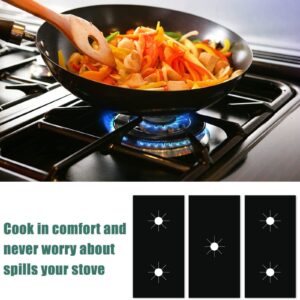 Stove Protector Liners, 5 Hole Gas Stove Pad, Reusable Gas Burner Covers, Washable Gas Stove Protective Cover, Cleaning Anti-Dirty Pad