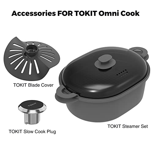 TOKIT Omni Cook Accessories - Steamer Set, Blade Cover and Slow Cook Plug