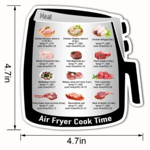 ZOWIE KING Kitchen Conversion Chart Cooking-Time Magnet - Air Fryer Magnetic Cheat Sheets Instant Pot Decals Refrigerator Magnets (Instant Pot & Air Fryer)