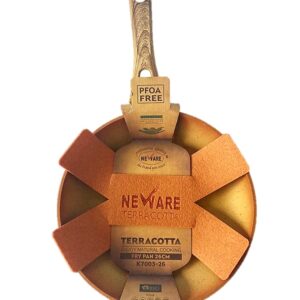 Neware TerraCotta Coated Frying Pan 28cm (11 inch) 100 PFOA Free Non-Stick SARTEN