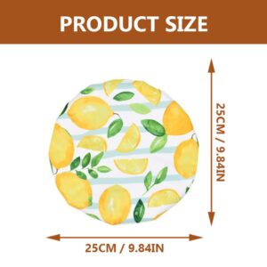 Cabilock Reusable Bowl Covers Set of 3 Lids Sizes Elastic Bowl Cover Universal Food Bowl Cloth Lid Food Storage Covers Reusable Lids for Food, Fruits, Leftover (Yellow)