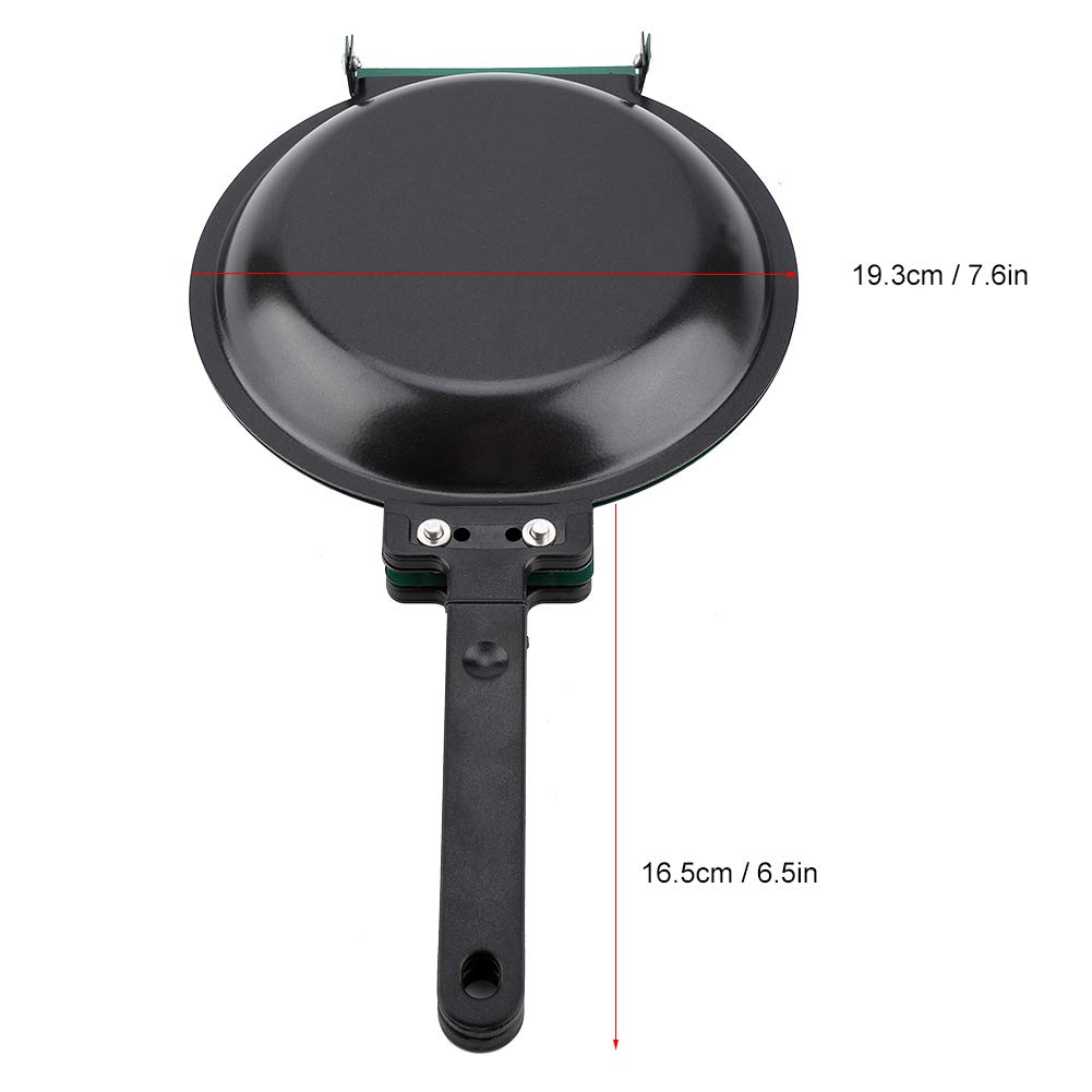 Coating Double Grill Pan,Double Side Non-stick Ceramic Coating Flip Frying Pan Pancake Maker Household Kitchen Cookware Double Sided Frying Pan