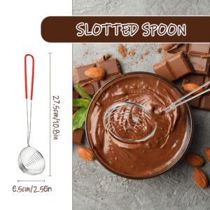 Elesunory 7 Pieces Candy Dipping Tools Chocolate Dipping Fork Spoons Set, Stainless Steel Candy Making Supplies for Decorative Plates, Including 1pcs Slotted Spoon and 6pcs Fondue Forks