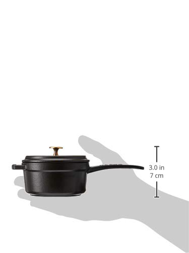 Staub Cast Iron 0.25-qt Mini Saucepan - Matte Black, Made in France