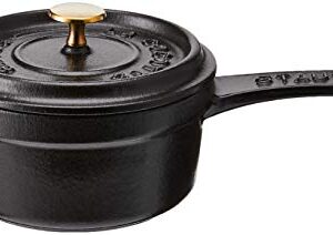 Staub Cast Iron 0.25-qt Mini Saucepan - Matte Black, Made in France