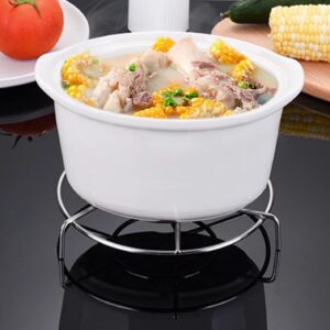 304 Stainless Steel Thickened Wire Rack Steaming Rack Multifunctional Tripod Rice Cooker Steaming Rack Metal Steamer Basket Steamer Insert for Pot (16cm diameter X 5cm height)