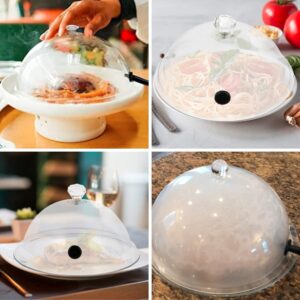 Smoking Gun Cup Lid & Cloche for Cocktail Food Smoke infuser. A Chef & Entertainers Tool. Transparent Plastic 2pc Accessory Disk Cover 4.75” & Dome 12” Extra Large