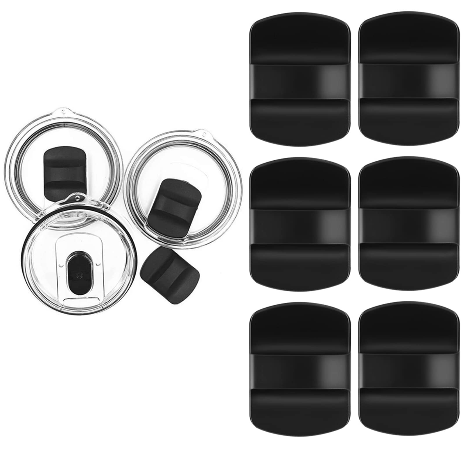 6 Pieces Magslider Replacement Kits Magslider Tumbler Lids for Yeti Rambler Ozark Trail Rtic BPA Free Shatter-Resistant Spill-Resistant Dishwasher Safe Lids Covers for Tumblers Cups