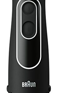 Braun MultiQuick 5 Immersion Hand Blender Patented Technology - Powerful 350 Watt - Dual Speed - Includes Beaker, Whisk, 505, Black, MQ505