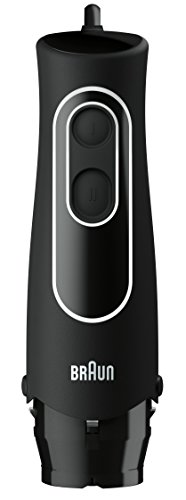 Braun MultiQuick 5 Immersion Hand Blender Patented Technology - Powerful 350 Watt - Dual Speed - Includes Beaker, Whisk, 505, Black, MQ505