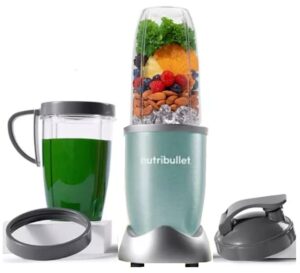 nutribullet pro 900 watt hi-speed blender/mixer twist and blend 9-piece set (mint green)