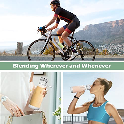 Mini Portable Personal Blender, 300W Powerful Smoothie Blender for Shakes and Smoothies, 20oz Portable Travel Mixer USB Rechargeable with Pulse Function Volbaby Blender Bravo(Upgraded) (BravoX, White)