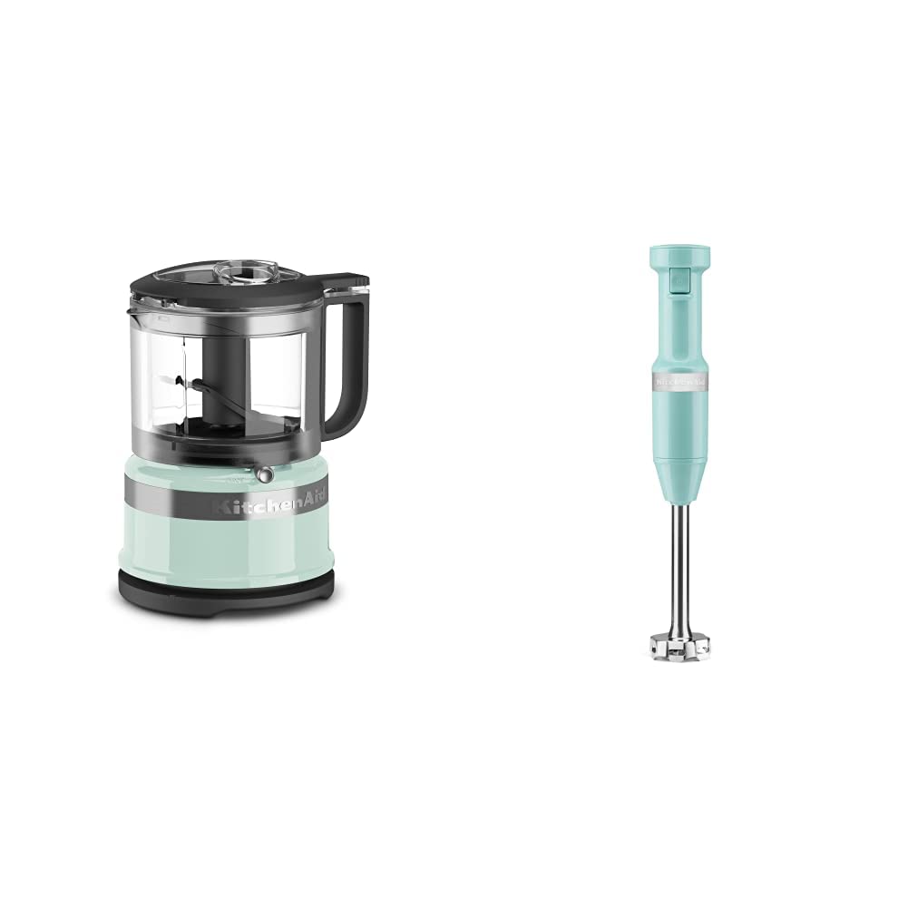 KitchenAid KFC3516IC 3.5 Cup Food Chopper, Ice & Variable Speed Corded Hand Blender - KHBV53