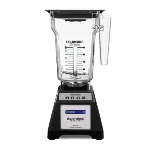 blendtec ez 600 blender - fourside jar (75 oz) - professional-grade power - self-cleaning - 4 pre-programmed cycles - black