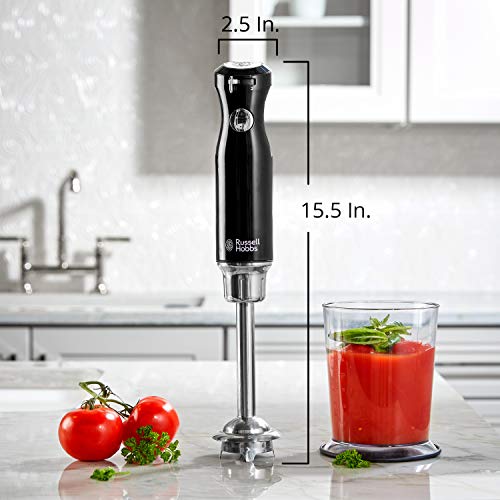 Russell Hobbs HB3100BKR Retro Style Immersion Blender, 1.0L Capacity Beaker, Black