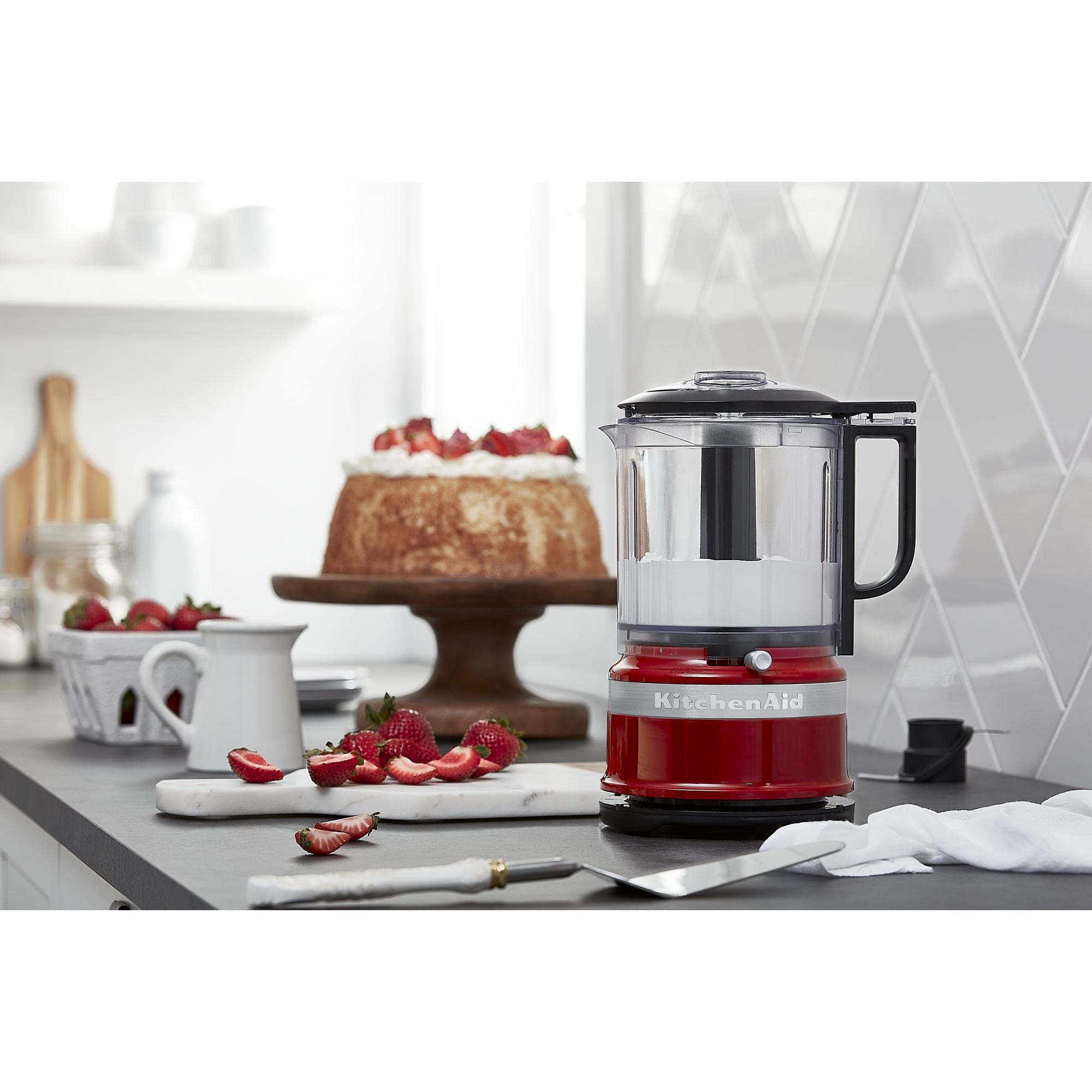 KitchenAid 5 Cup Food Chopper + Cordless Variable Speed Hand Blender Bundle | Empire Red