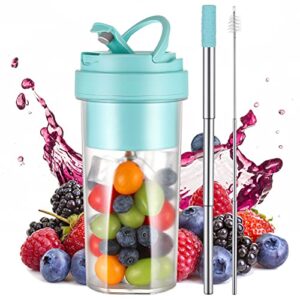 btoym portable blender, 19oz personal hand blender for smoothies and shakes,4400mah mini blender with rechargeable usb, six 3d blades handheld juicer perfect for home, travel, office, gym