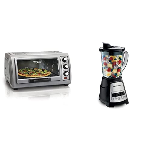 Hamilton Beach 6 Slice Toaster Oven With Roll-Top Door + Hamilton Beach Wave Action Blender (40 Oz)