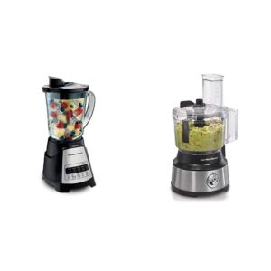 hamilton beach power elite wave action blender and food processor bundle