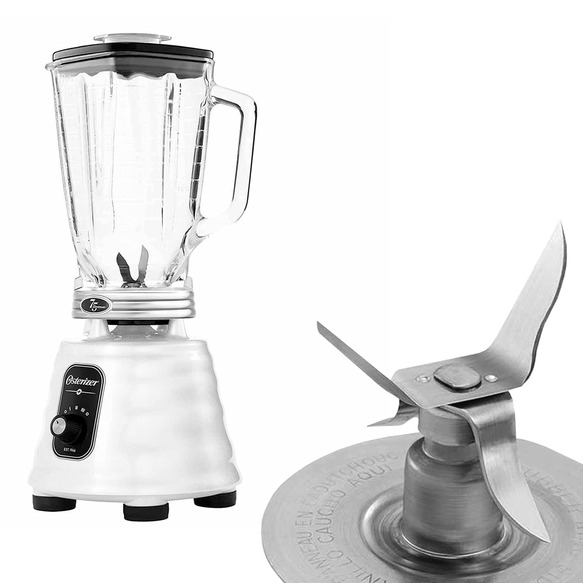 Osterizer Limited Edition 75 Years BLSTSE75 Blender with 1.25 L Capacity Glass Jar, 3-Speed ​​Knob and 6 Times Stronger Motor