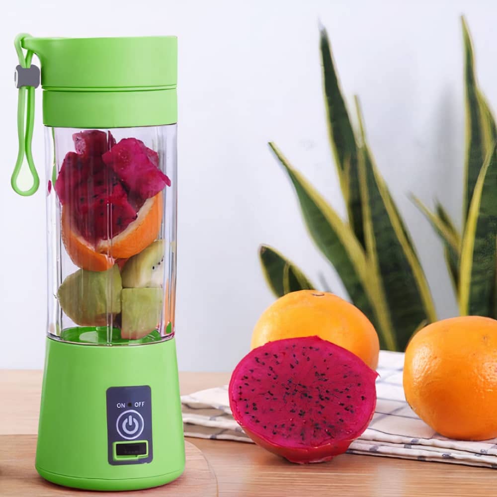 13-Ounce USB-Rechargeable Fruit Blender (Green)