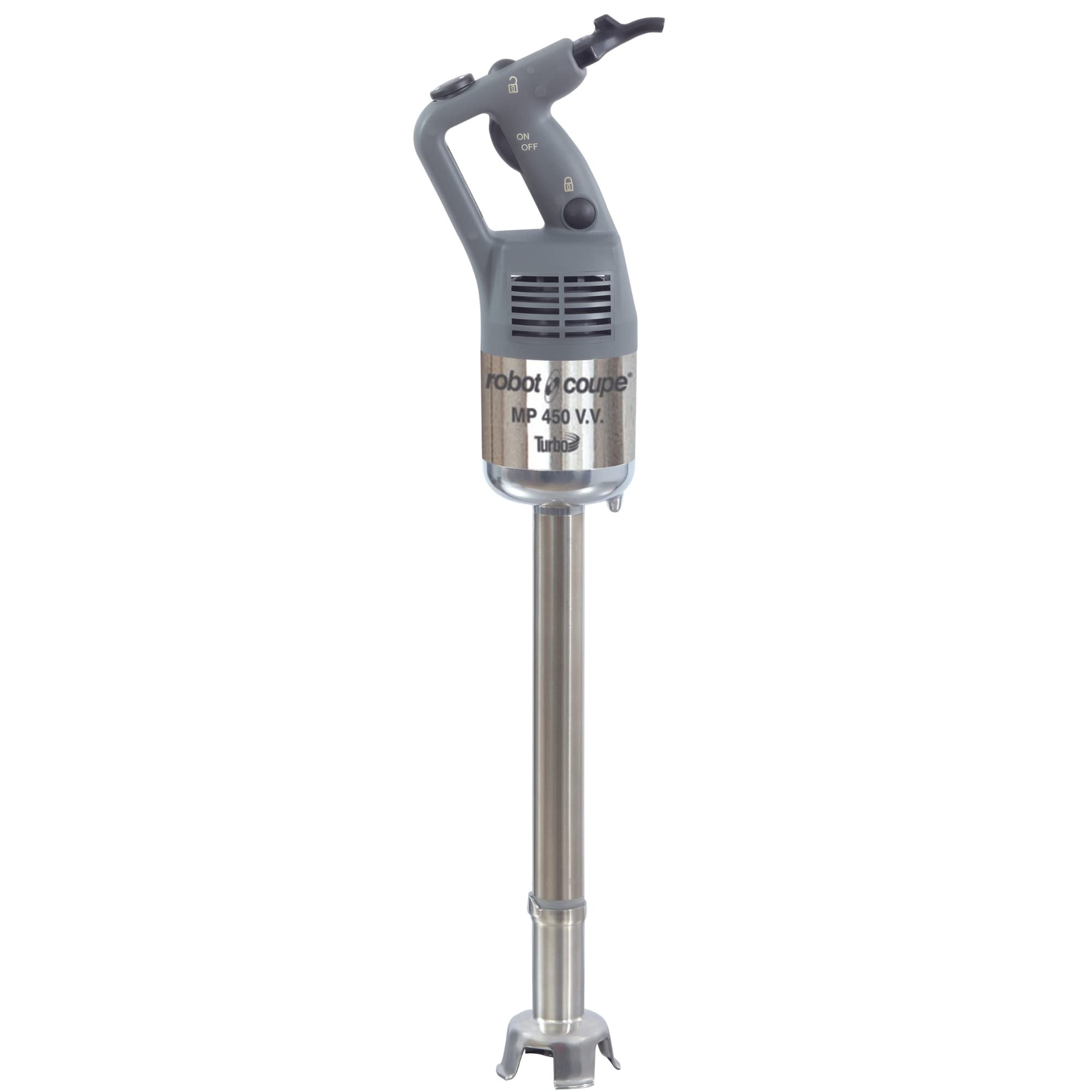 Robot Coupe MP 450 VV Turbo Commercial Power Mixer, Variable Speed Immersion Blender, 18-Inch, 720-Watts, Gray, 120v