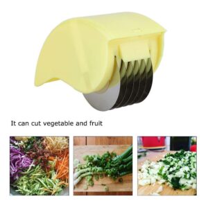 Maxmartt Stainless Steel Anti-rust Rolling Cutter Mincer Vegetable Kitchen Tool (yellow)