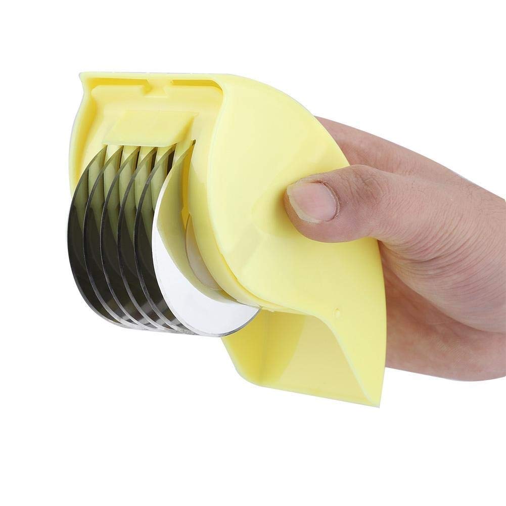 Maxmartt Stainless Steel Anti-rust Rolling Cutter Mincer Vegetable Kitchen Tool (yellow)